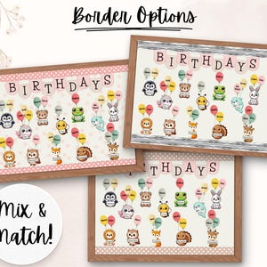 Animal Birthday Bulletin Board Kit Display, Interactive School ...