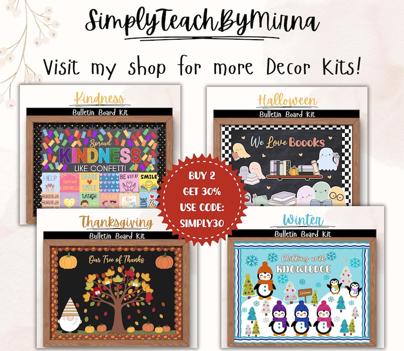 Animal Birthday Bulletin Board Kit Display, Interactive School ...