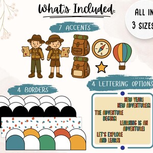 Back to School Bulletin Board Kit | Adventure Classroom Door Display ...