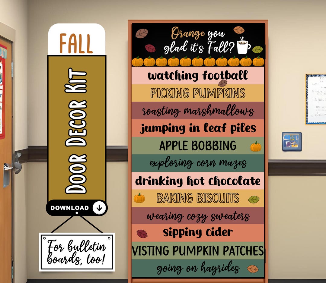 Fall Activities September Bulletin Board Kit | Classroom Door Display ...