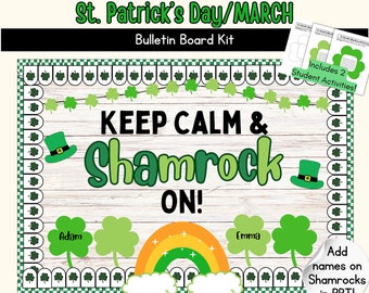 St.patrick's Day Bulletin Board Kit March Board Classroom Door Decor - Etsy