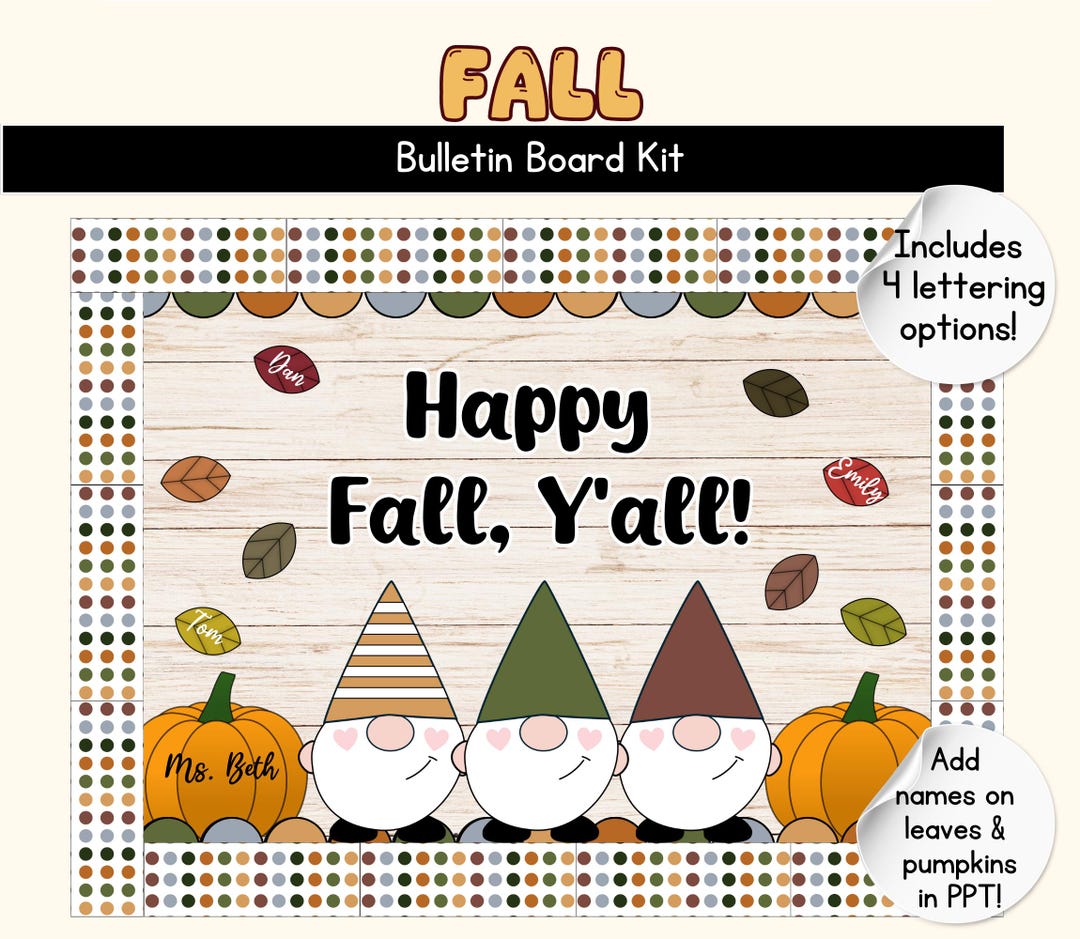 Fall September Bulletin Board Kit | Classroom Door | Display Class ...