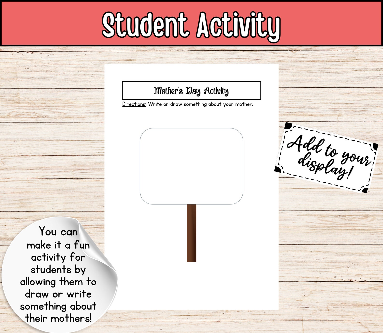 Happy Mother's Day May Bulletin Board Kit Mummy Fruit Bulletin Board ...