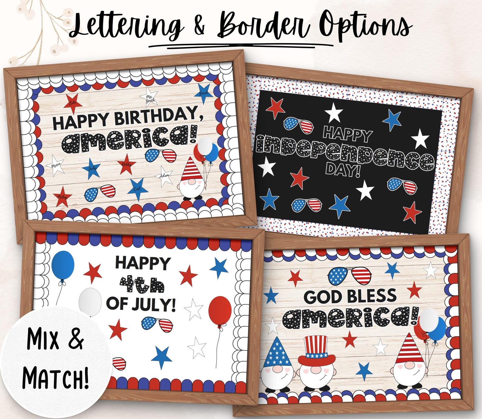 4th of July Bulletin Board Kit | Patriotic Classroom Door | Display ...