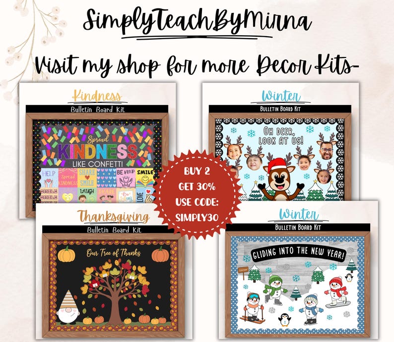 New Year 2025 Bulletin Board Kit, Motivational Inspirational January ...