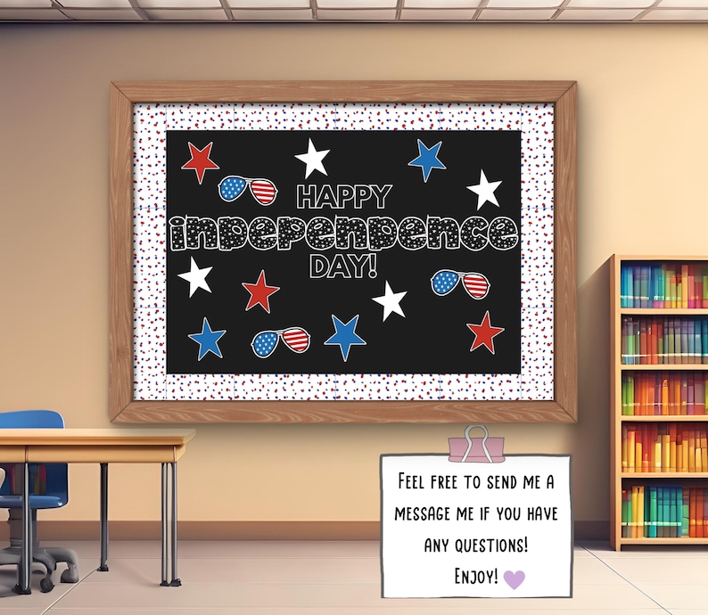 4th of July Bulletin Board Kit | Patriotic Classroom Door | Display ...