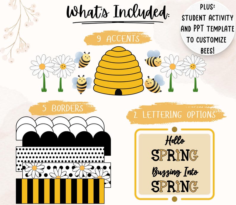 Spring Bulletin Board Kit Classroom Library Door Display Class Decor ...