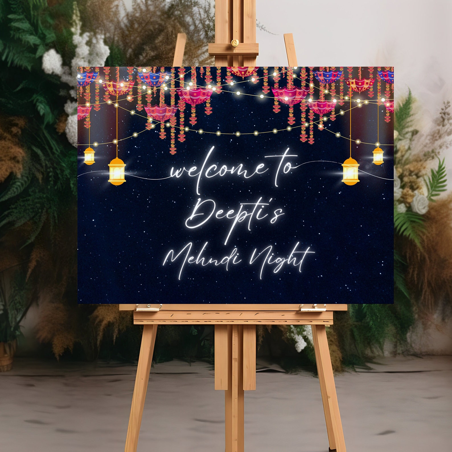 Mehndi Welcome Board for Your Dream Mehendi Celebration Make It Your ...