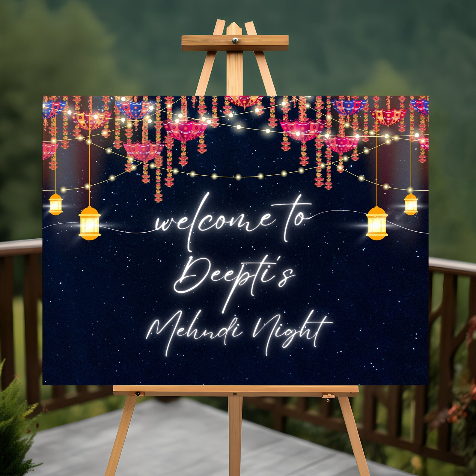 Mehndi Welcome Board for Your Dream Mehendi Celebration Make It Your ...
