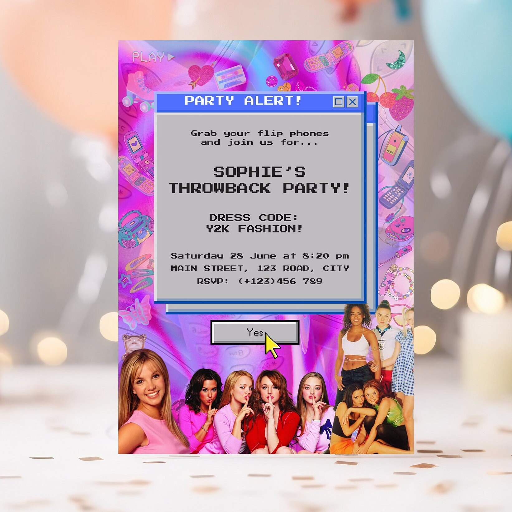 Y2K Blast: Early 2000s Party Invitation | 90s Baby Throwback | Editable ...