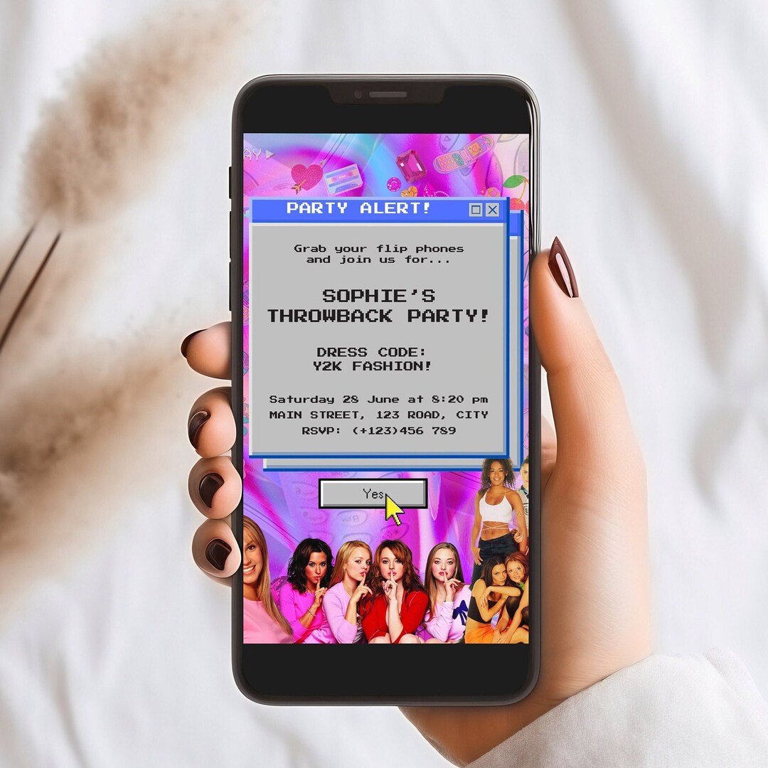 Early 2000s Party Invitation | 90s Baby Throwback | Editable Printable ...