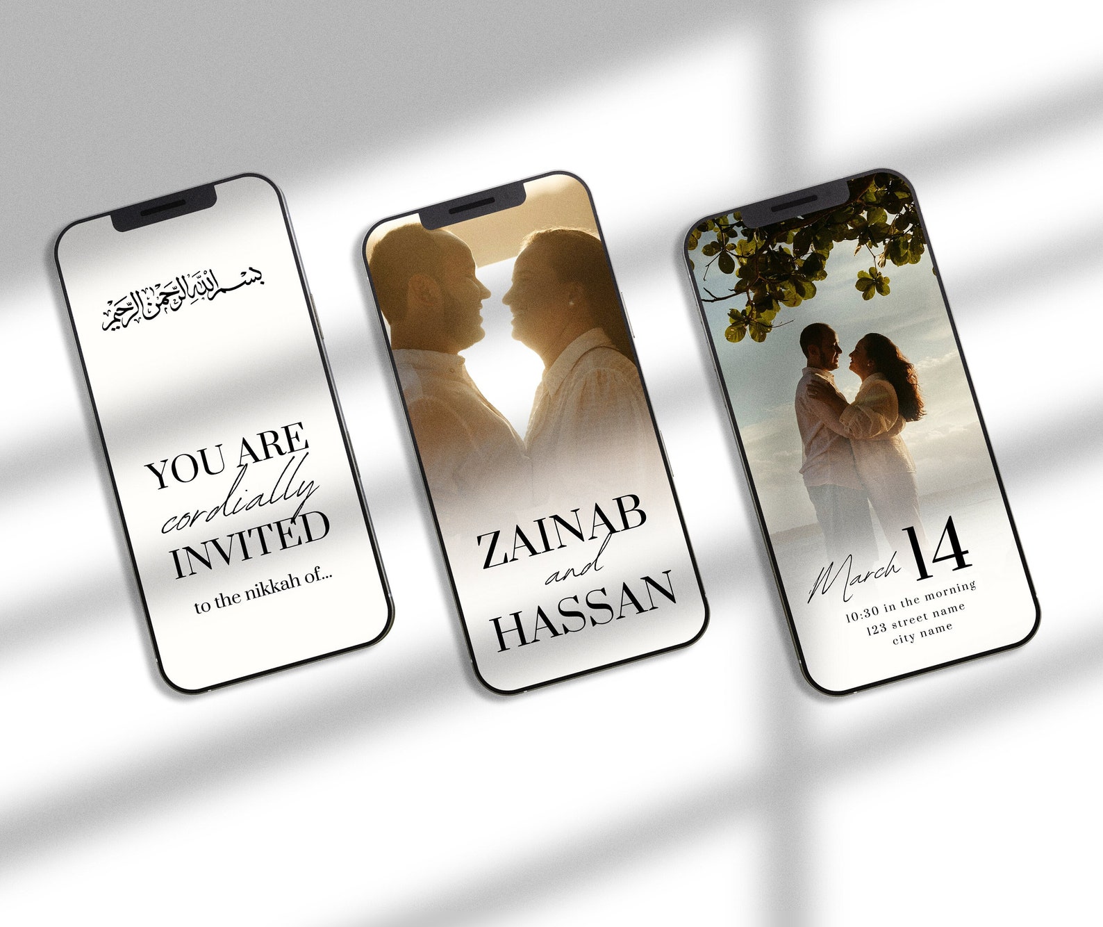 Editable Digital Muslim Wedding Invitation Video Template. Nikkah for ...