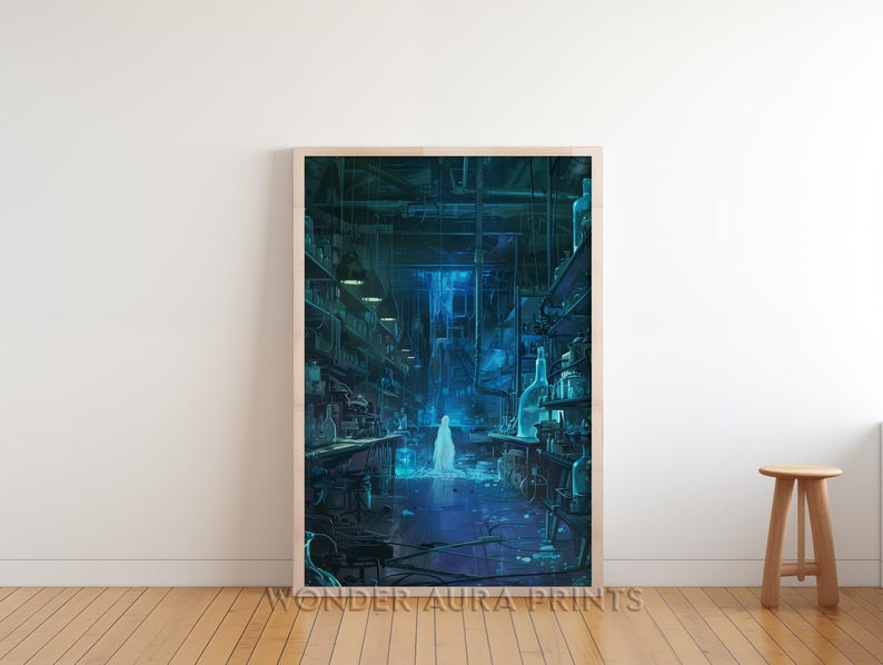 Ghost in a Laboratory, Printable Dark Academia Decor, Moody Digital ...