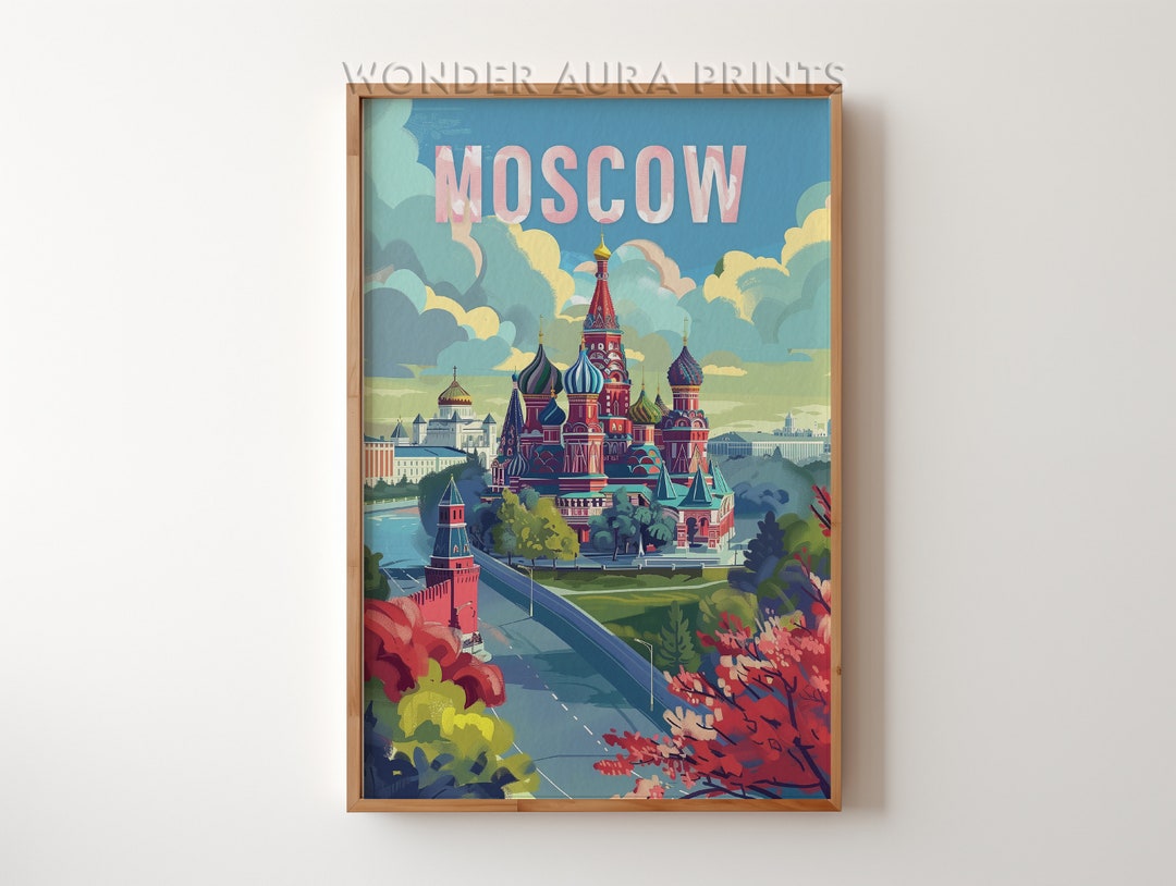 Moscow Travel Print, Moscow Travel Poster, Printable City Poster ...