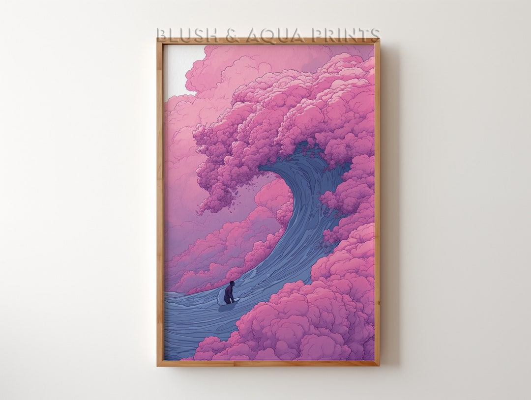 Boho Surf Poster Digital Download Surfboard Wall Art Prints Trendy Room ...