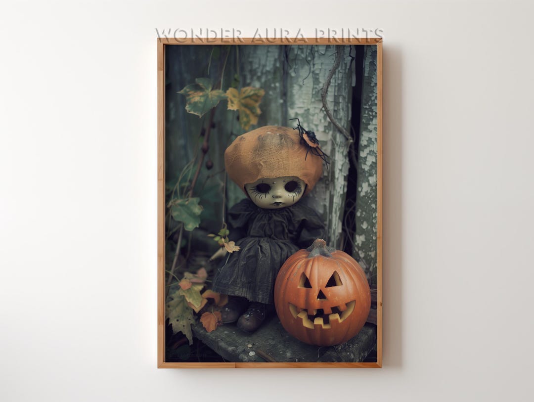 Jack O'lantern With Corpse Bride, Printable Dark Academia Decor, Moody ...