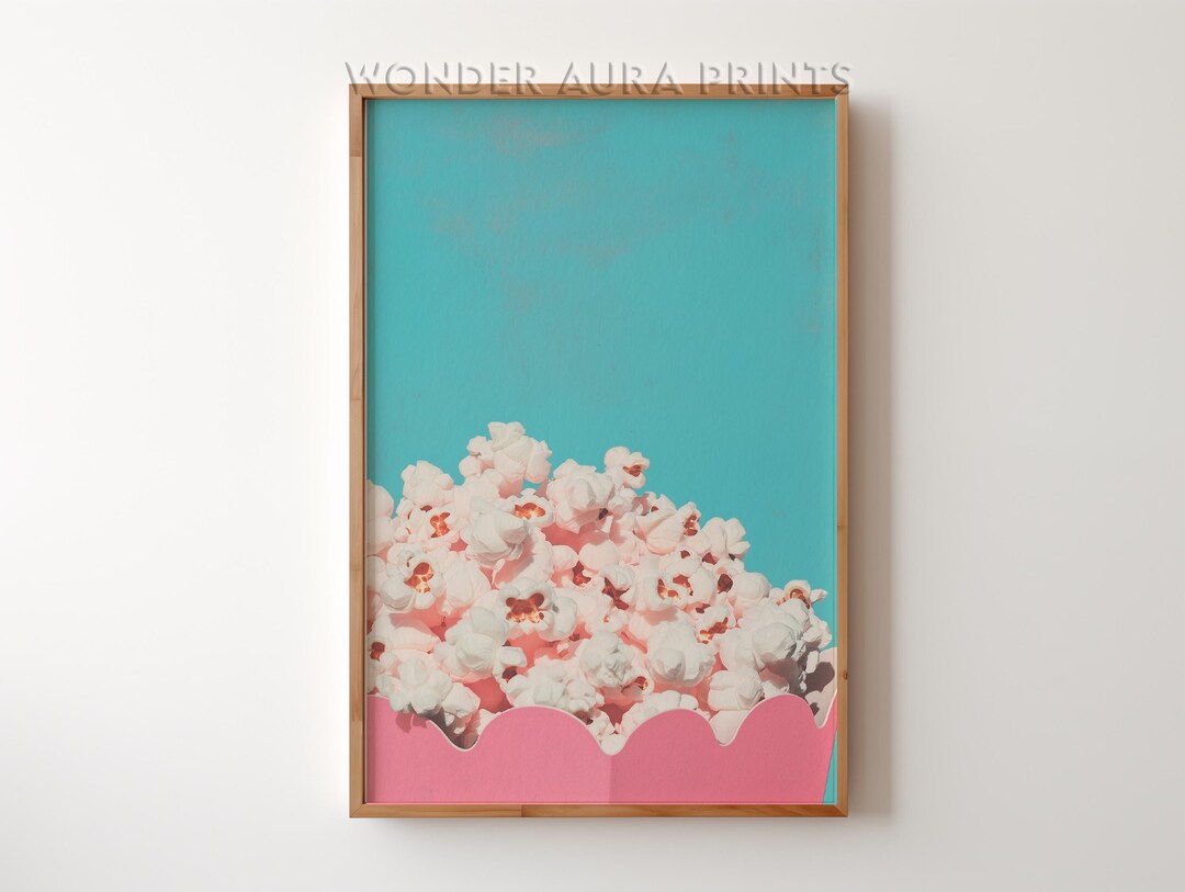 Popcorn Kitchen Wall Art, Kitchen Printable Art, Food Prints, Modern ...