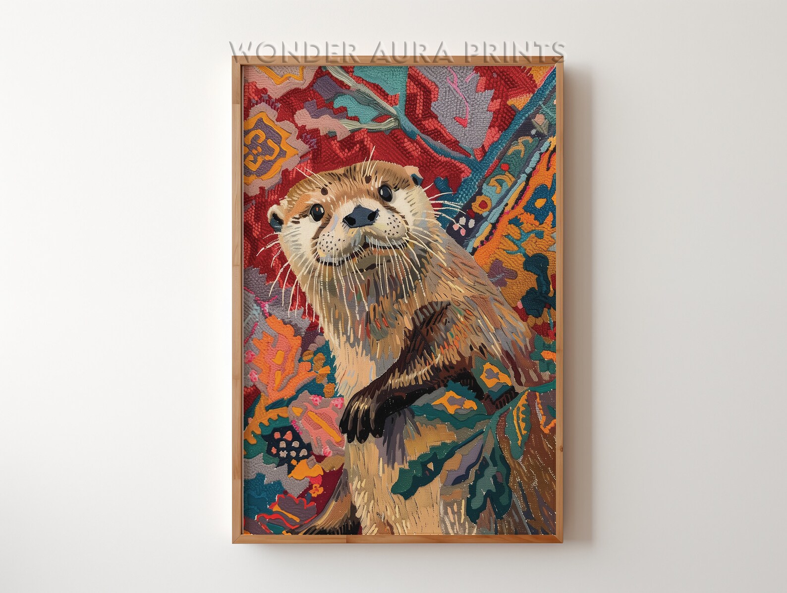 Preppy Sloth Print, Maximalist Wall Decor, Dopamine Decor, Sloth Wall ...