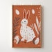 Easter Bunny Printable Wall Art, Colorful Easter Decor Print,instant ...