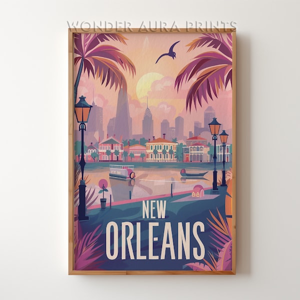 Vintage New Orleans Poster - Etsy
