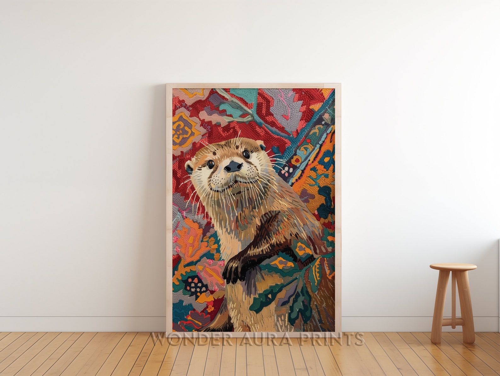 Preppy Sloth Print, Maximalist Wall Decor, Dopamine Decor, Sloth Wall ...