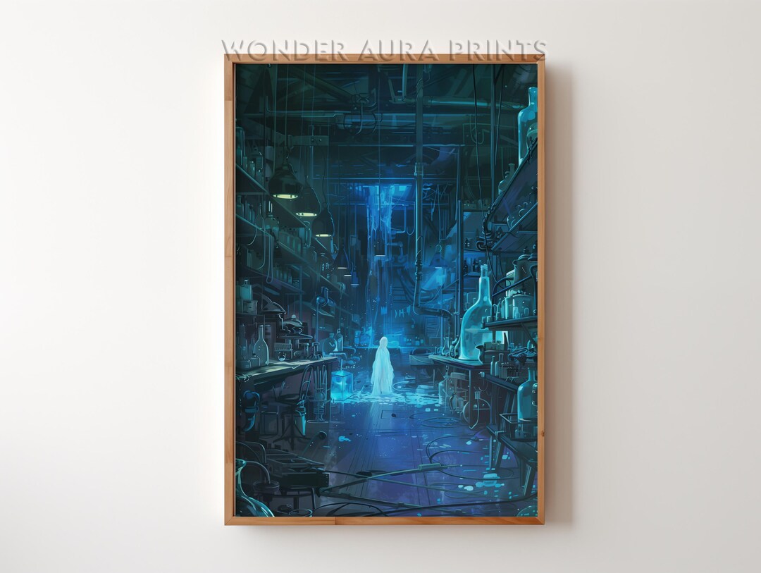 Ghost in a Laboratory, Printable Dark Academia Decor, Moody Digital ...