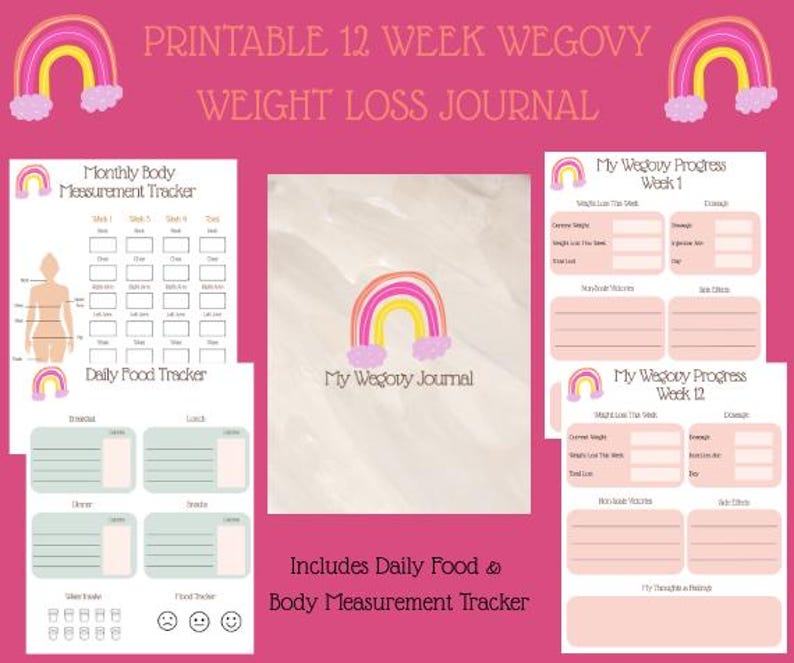 12 Week Wegovy Weight Loss Tracker - Etsy