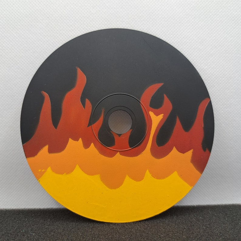 Hand-painted CD for Bedroom, Room Decor, Flame Pattern - Etsy
