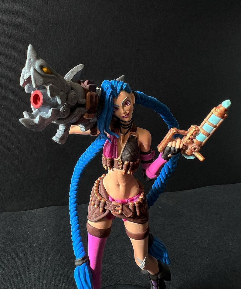 Jinx Figure Arcane League of Legends Handmade Painted - Etsy