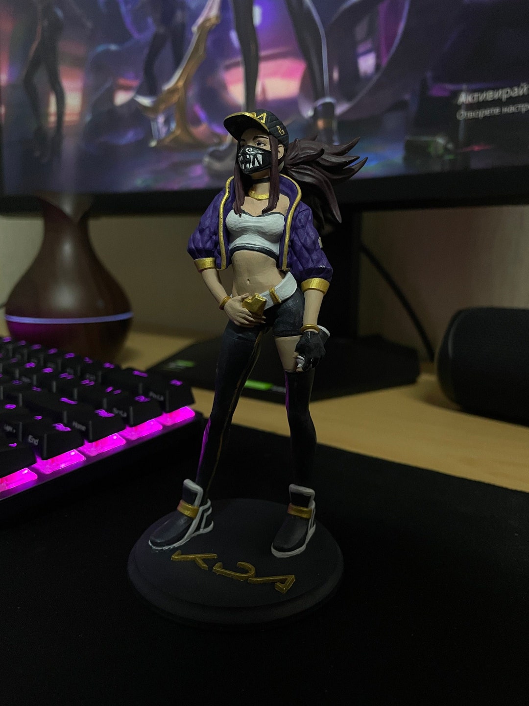 KDA Akali Figure - League of Legends - Handmade Painted Statue - Etsy