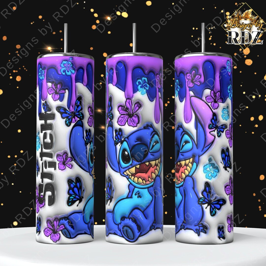Stitch Inflated 3D 20oz Skinny Stainless Steel Tumbler - Etsy