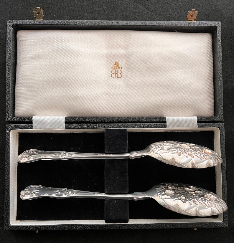Vintage Sheffield Kings Pattern, Birks Brand Silver Serving Spoons. - Etsy