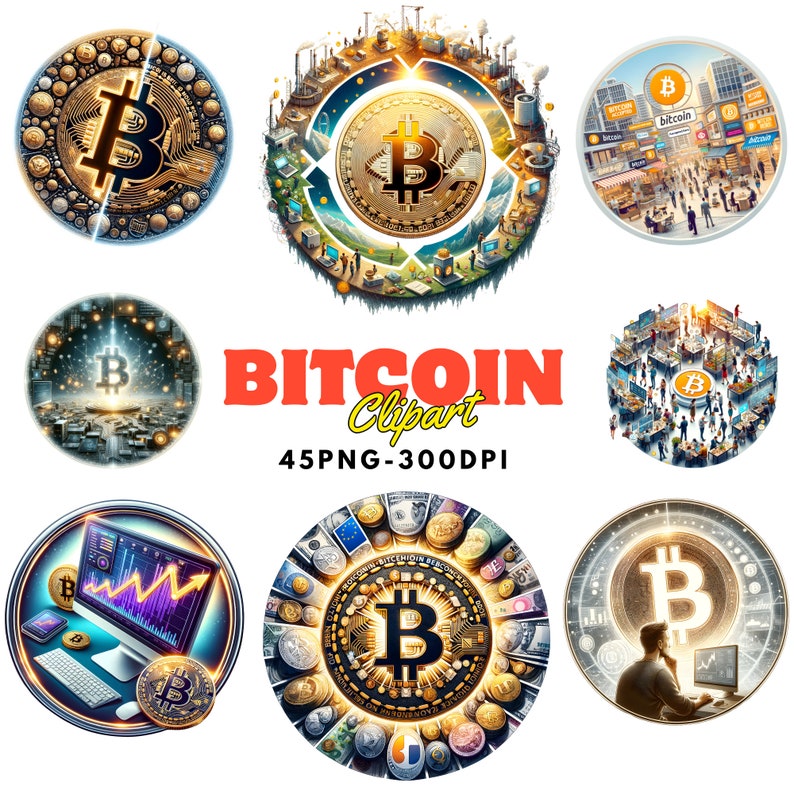 Bitcoin Clipart, 45 High Quality PNG, Digital Currency Crafts Designs ...