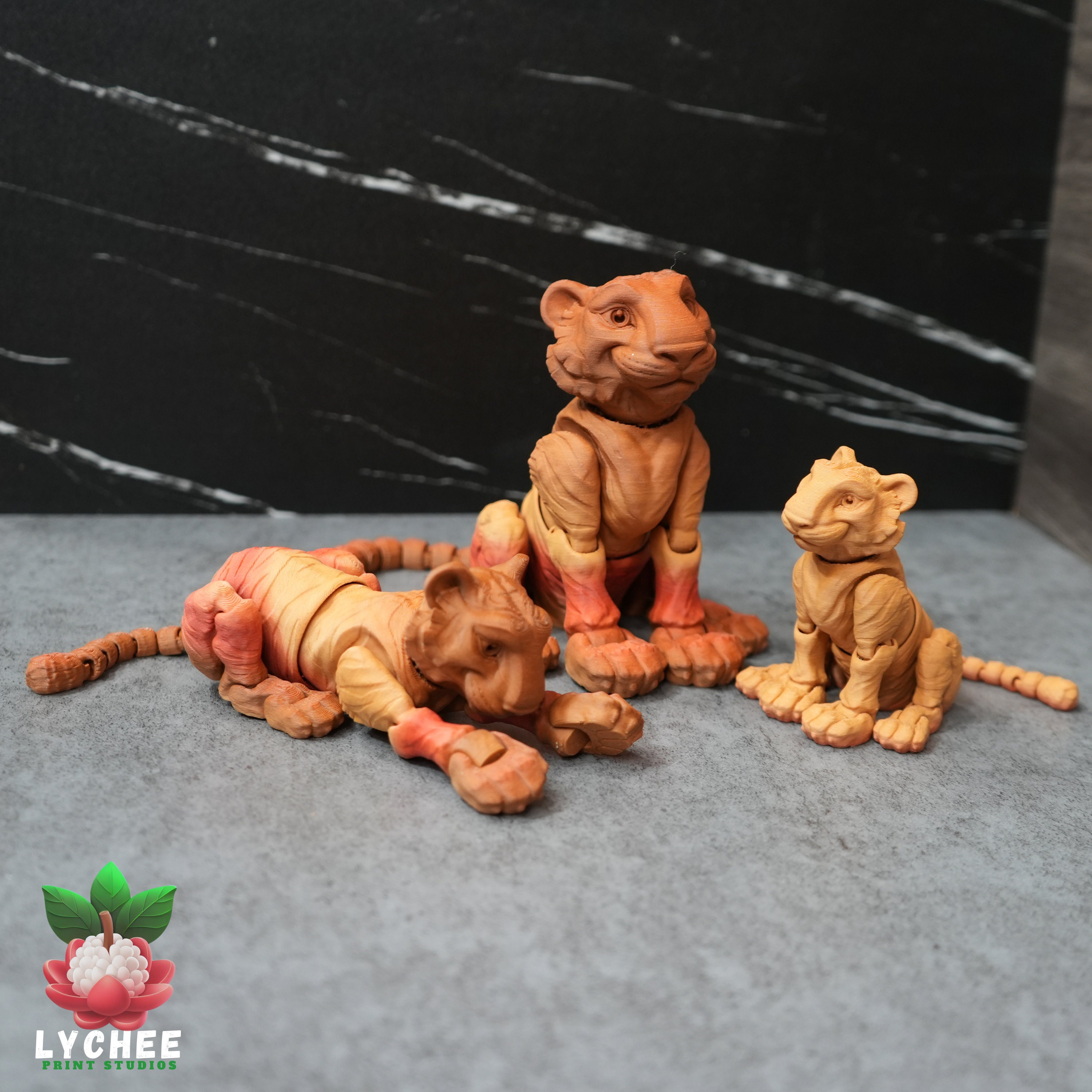 Articulated Tiger Multiple Color Options White Tiger 3D Printed Tiger ...