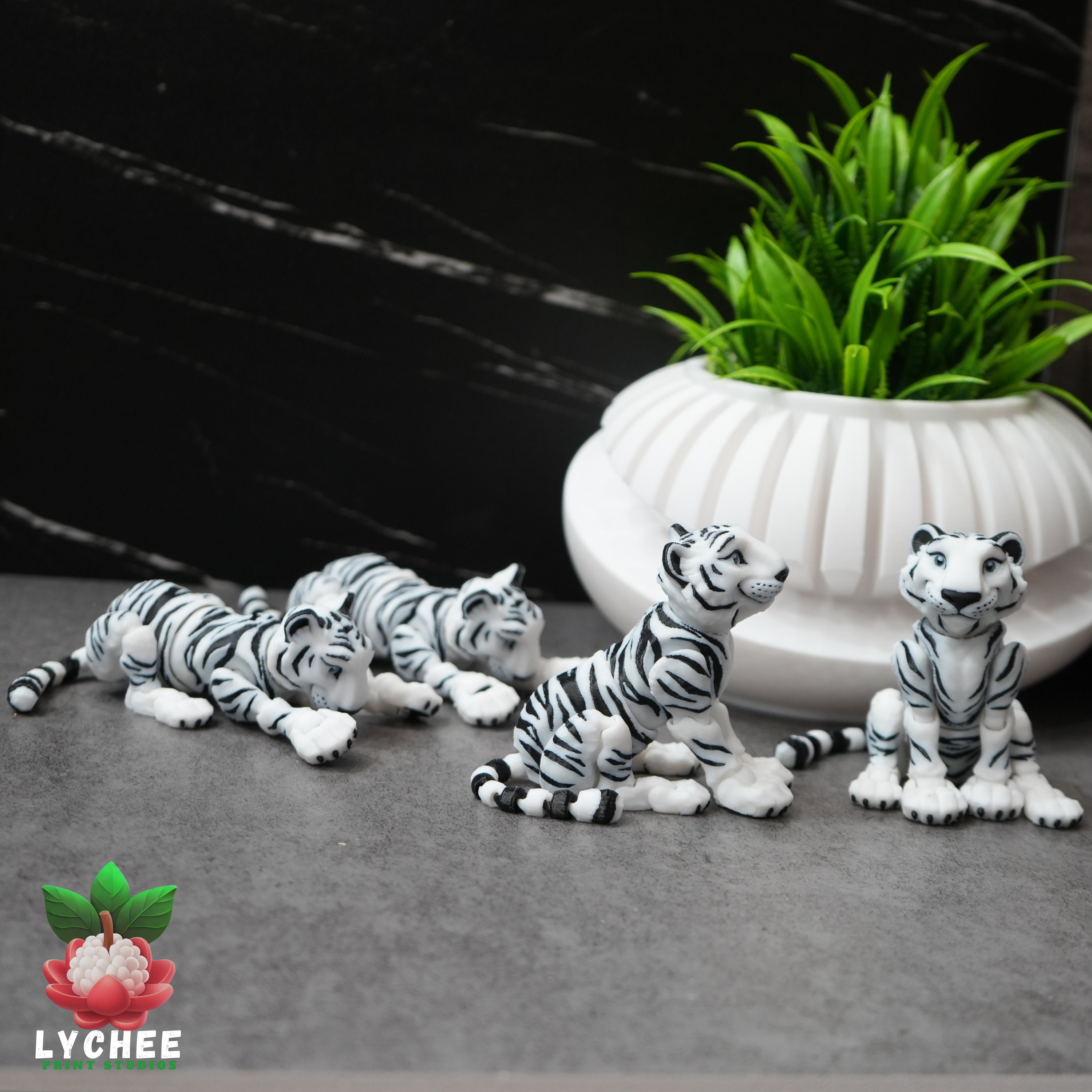 Articulated Tiger | Multiple Color Options | White Tiger | 3D Printed ...