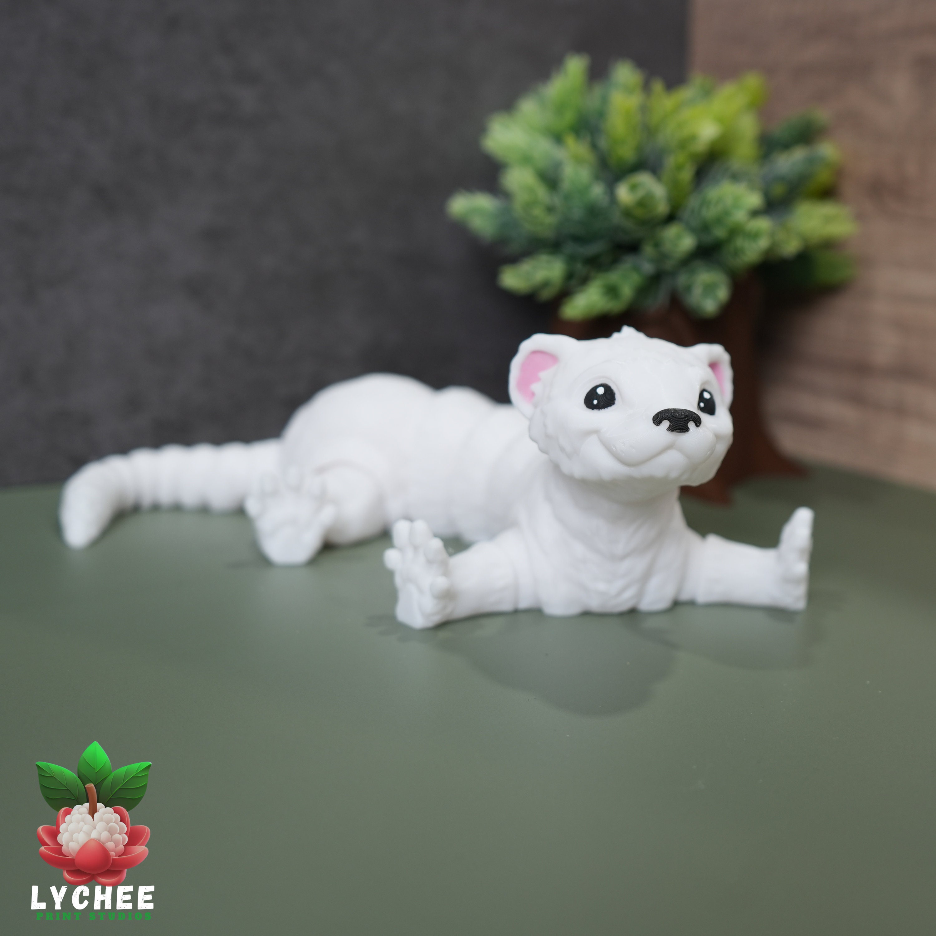 Articulated Ferret Desktoy Fidget Statue Figurine Sculpture Life Size ...