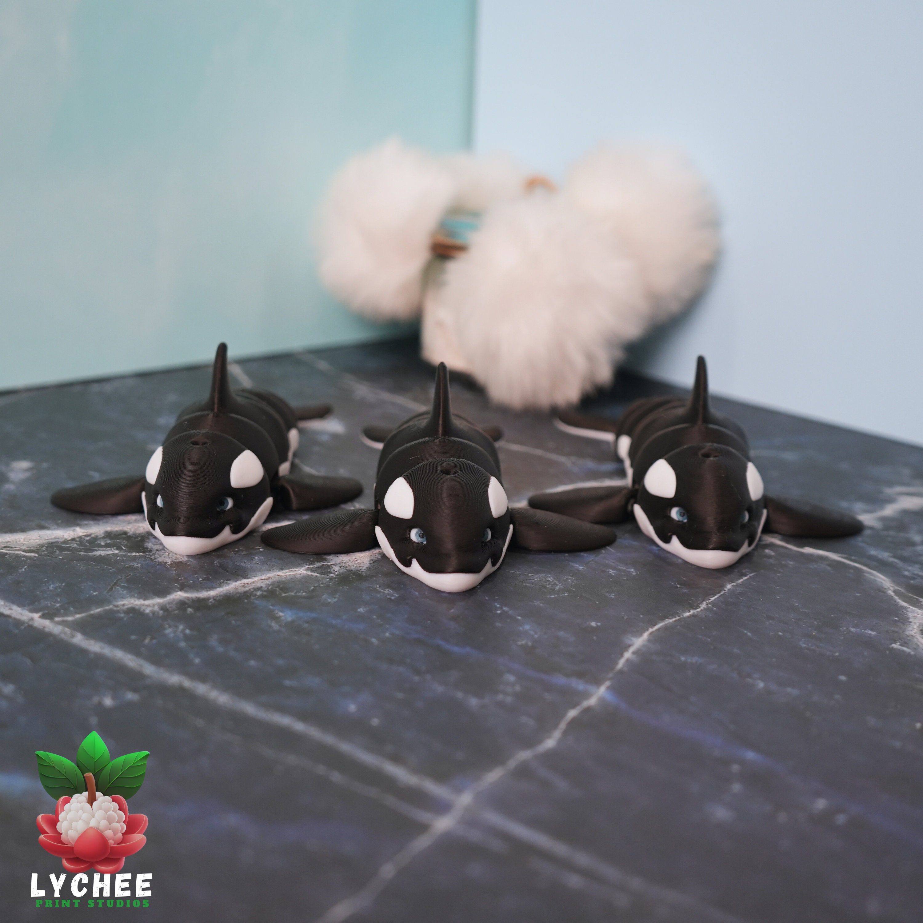 Killer Whale Articulated Orca Desk Fidget Glow in the Dark Wildlife ...