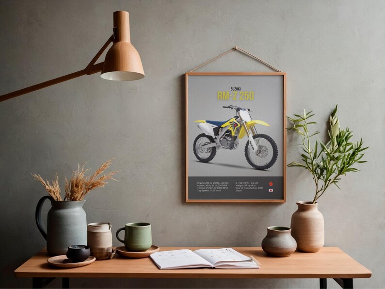 Suzuki RM-Z 250 Motorcycle Poster | Motorrad Wall Art (digital Download ...