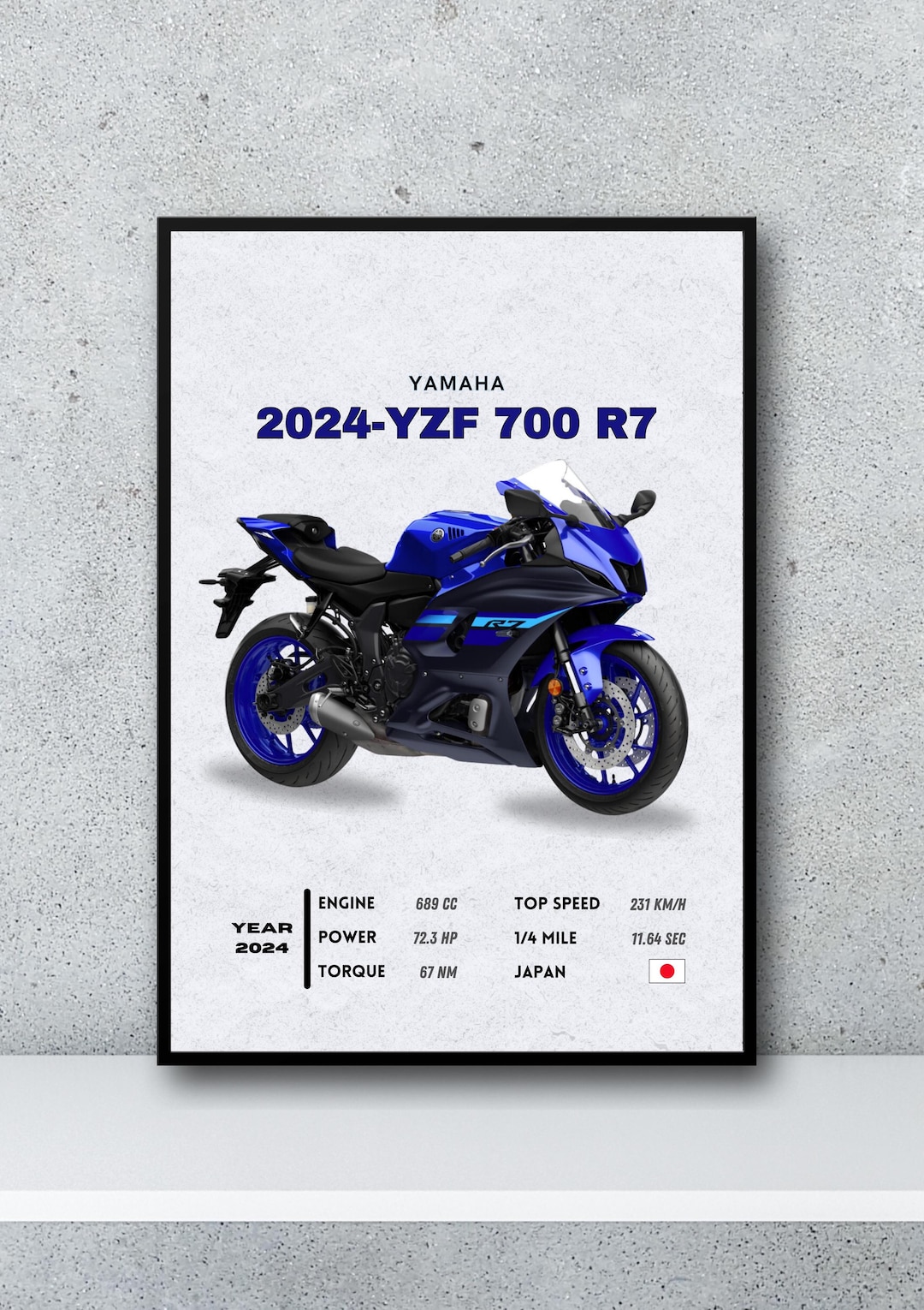 YAMAHA YZF 700 R7, Yamaha Poster, Yzf, R7, Motorcycle Poster ...