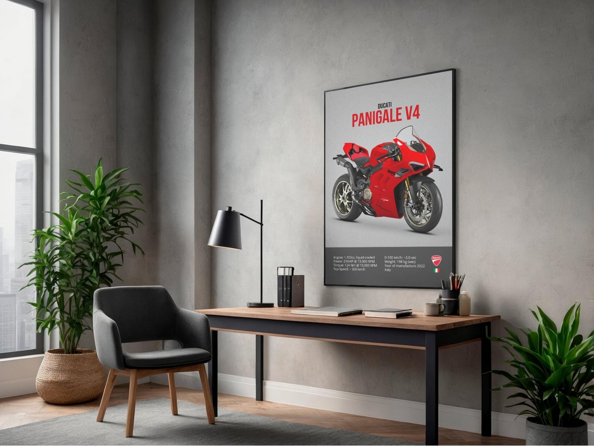 Ducati Panigale V4 Art Print: Italian Superbike Poster (digital ...