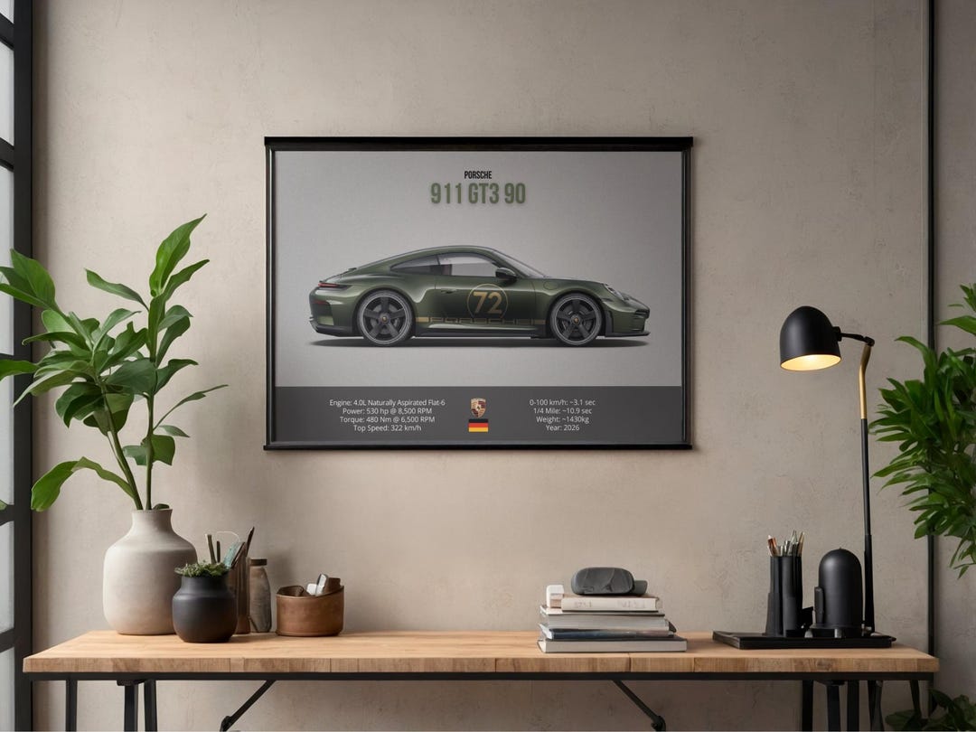 Porsche 911 GT3 Poster | Automotive Wall Art (digital Download) - Etsy UK