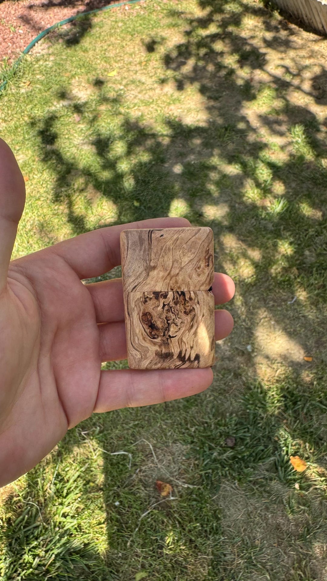 Natural Cigaretta Lighter Case, Handcrafted Wood Zippo Lighter Case ...