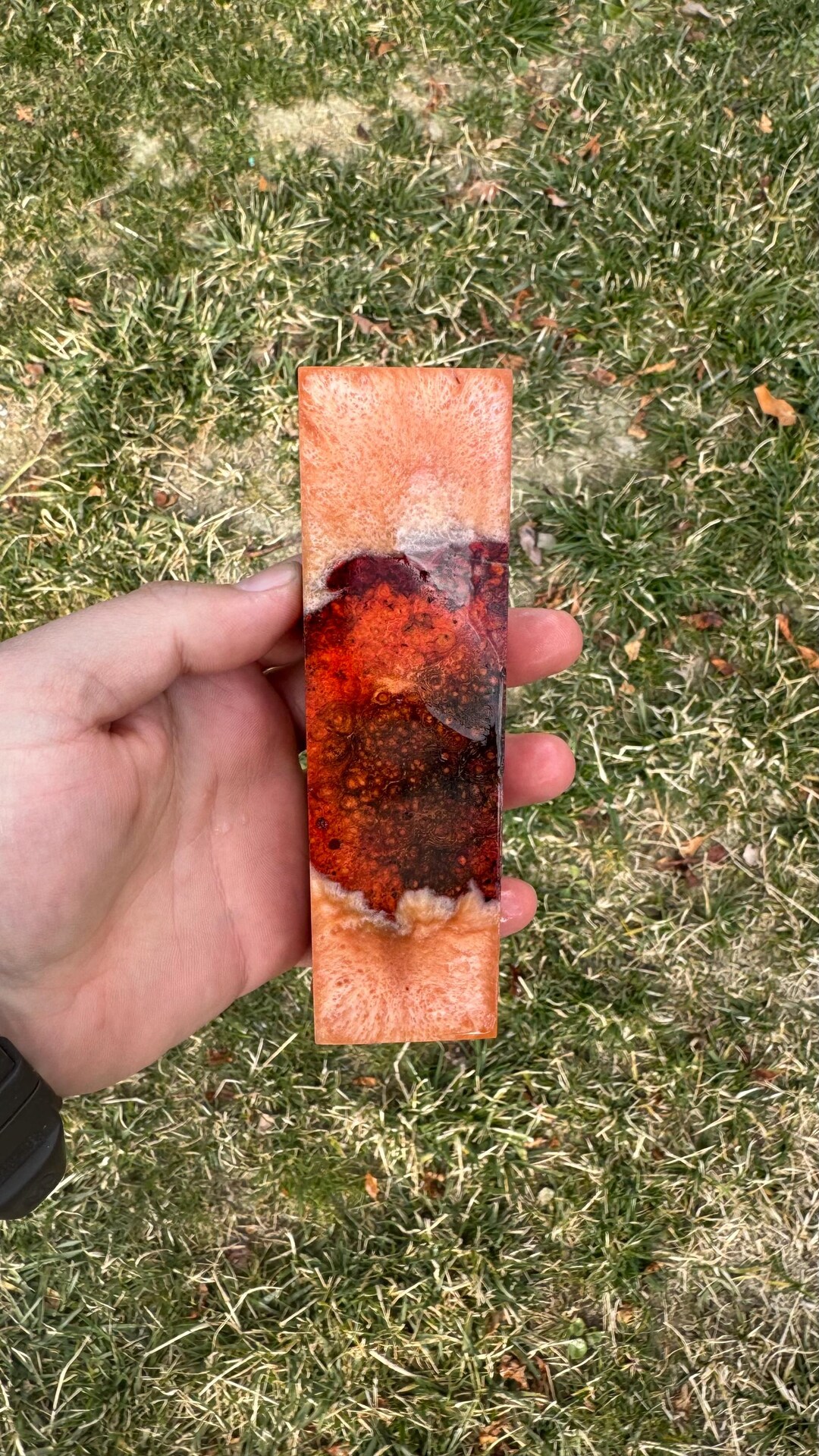 Amboyna Beech Tree Stabilized Wood, Knife Maker Gift, Wood for Knife ...
