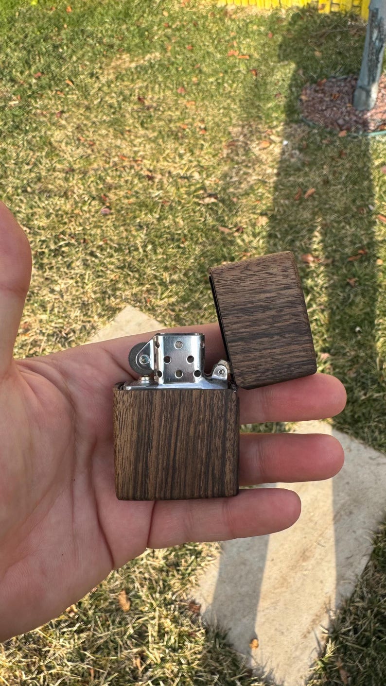 Cigaretta Lighter Case, Handcrafted Wood Zippo Lighter Case, Stabilized ...