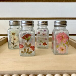 Floral Salt and Pepper Shakers, Kitchen Decor, Floral Home Decor ...