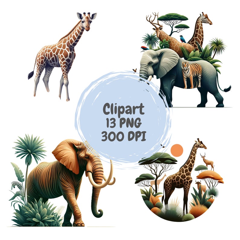Safari Animals Clipart,cute Safari Animals Clipart PNG Clipart ...