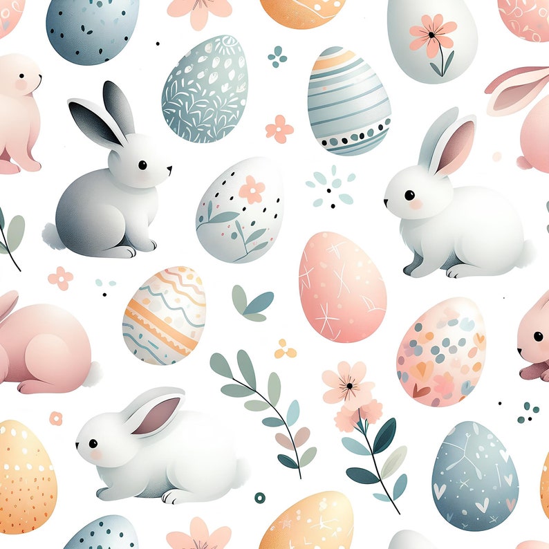 Set of 13 Easter Seamless Pattern Paper Pack,printable Scrapbook Paper ...