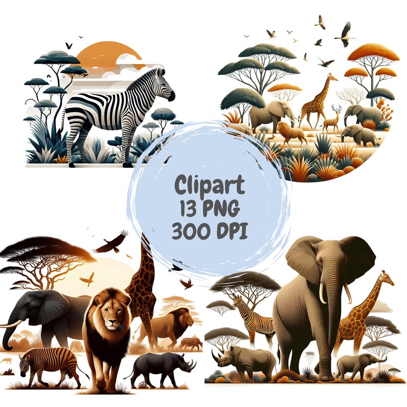 Safari Animals Clipart,cute Safari Animals Clipart PNG Clipart ...