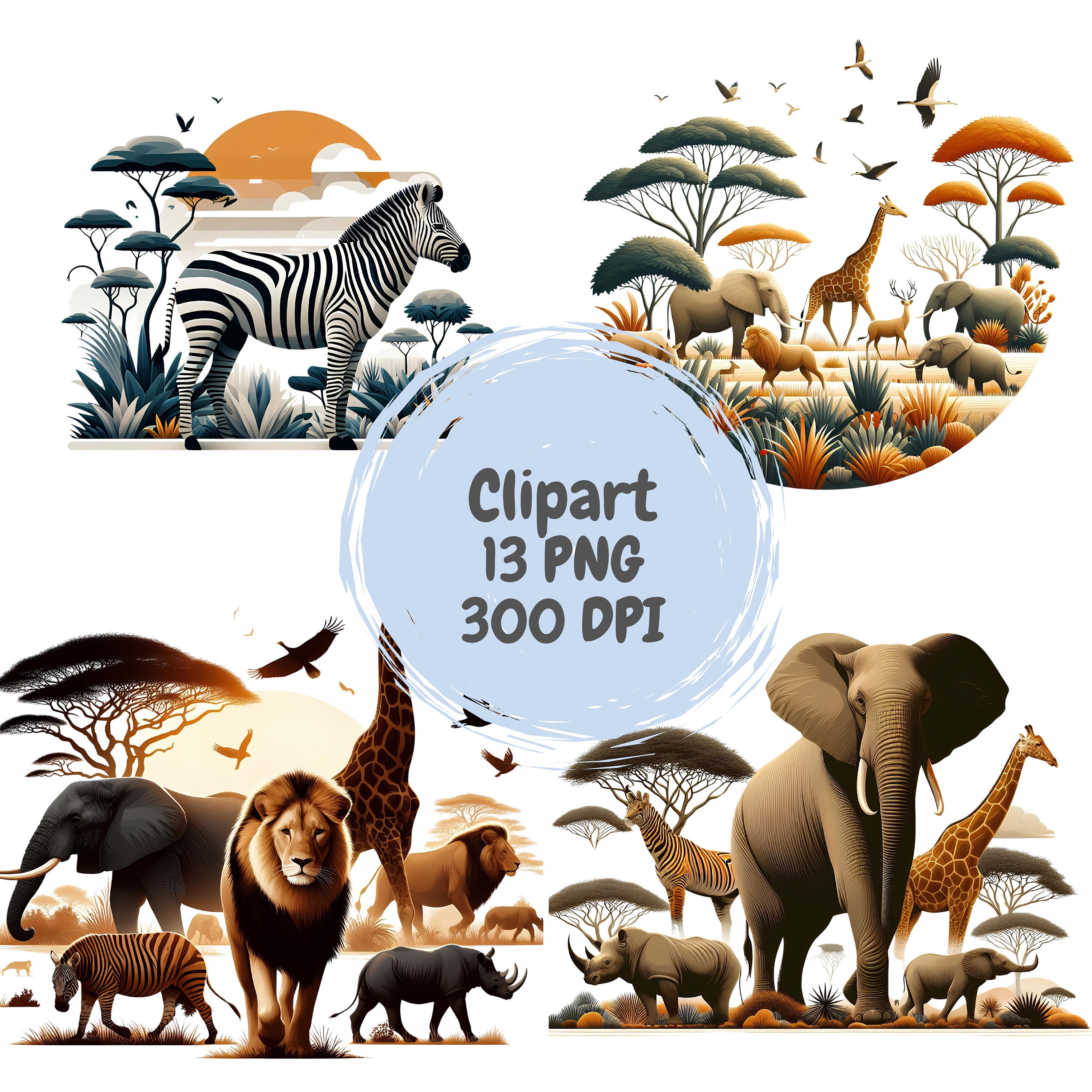 Safari Animals Clipart,cute Safari Animals Clipart PNG Clipart ...