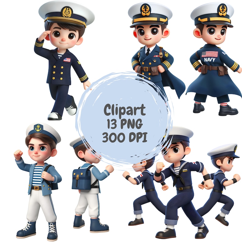 Kid Navy Clipart,cute Navy PNG Clipart,transparent PNG, Commercial Use ...